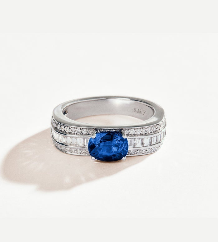 Silver rings with sapphires | Luxury jewelry | Suarez Jewelry – Joyería ...
