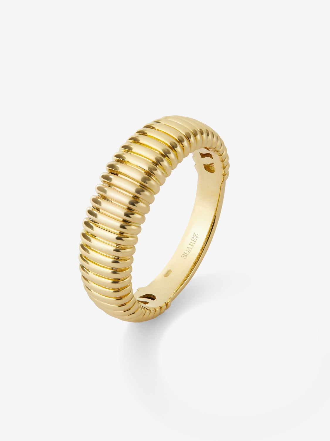 18K Yellow Gold Fluted Ring | Luxury Jewellery | Suarez Jewellery ...